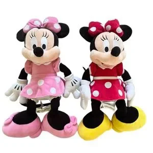 Disney | Toys | Disney Parks Minnie Mouse Plush Set Red Pink Polka Dot ...
